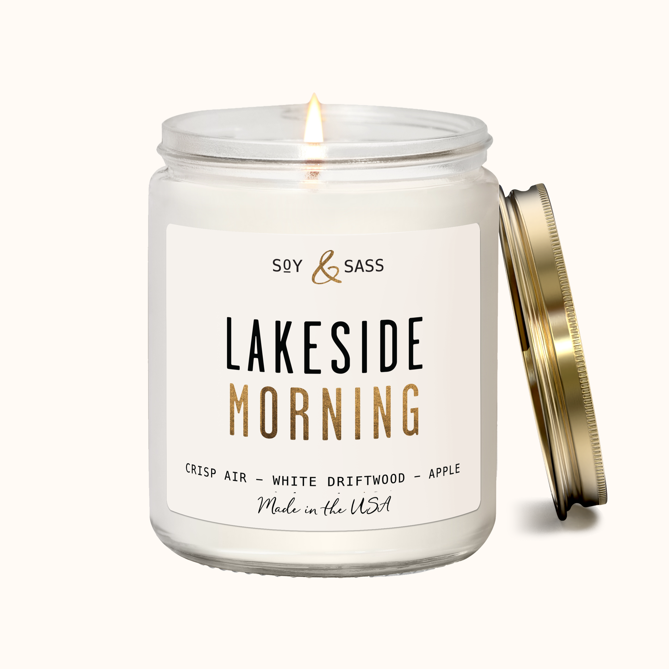 Lakeside Morning Soy Candle – Soy and Sass